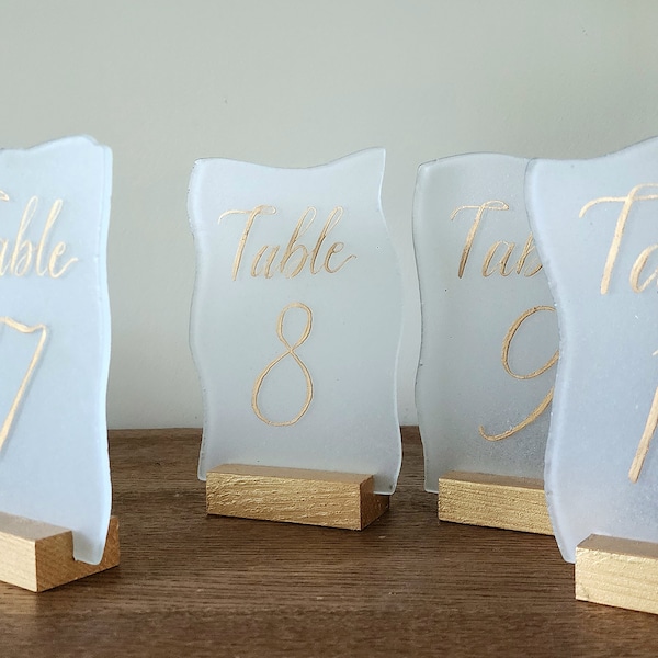 Sea Glass Table Number - Etsy