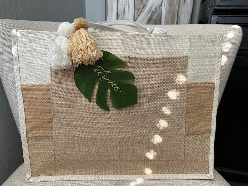 Tropical Palm Leaf Name Tags Handwritten Monstera Names With - Etsy