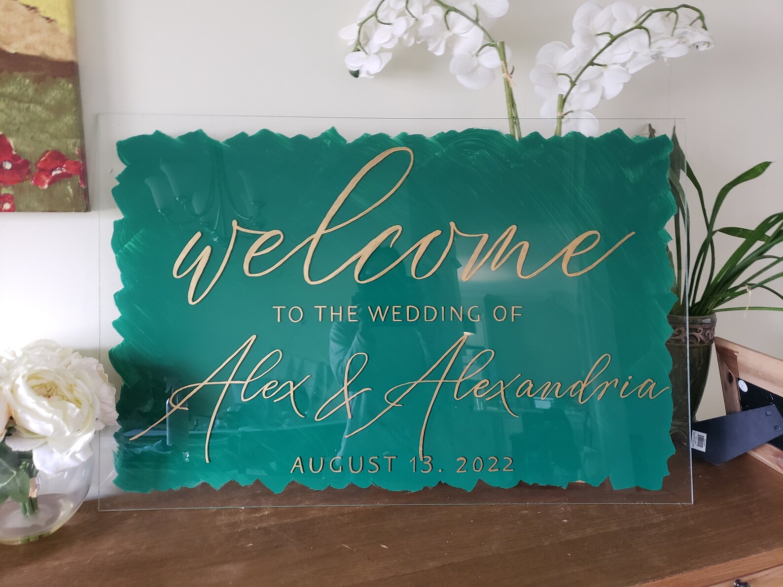Wedding Welcome Sign ANY COLOR Handwritten and Painted - Etsy