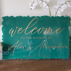 Wedding Welcome Sign ANY COLOR Handwritten and Painted - Etsy