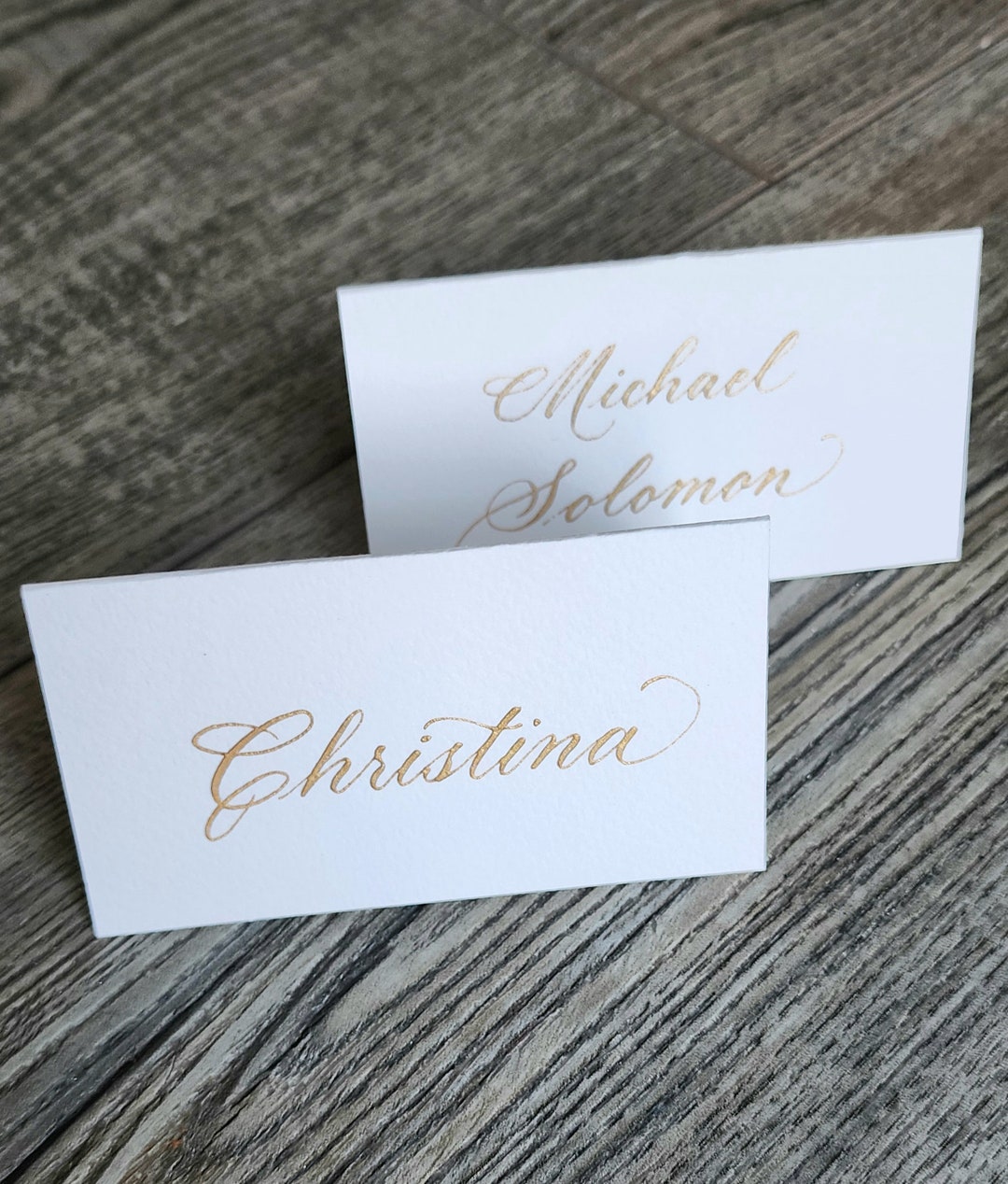 Classic Calligraphy Place Cards Luxurious Heavyweight Textured Paper ...