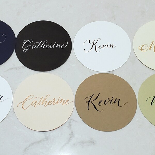 Circle Place Card - Etsy