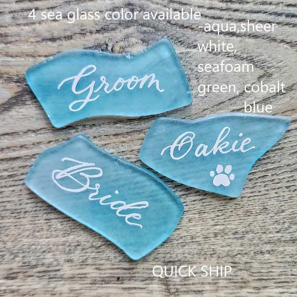 Sea Glass Name Cards - Etsy