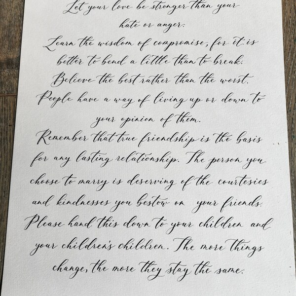 Calligraphy Writing - Etsy