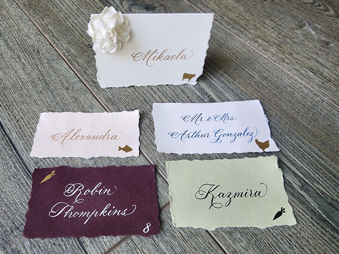 Optional Meal Indicating Stickers to Add to Any Place Card Order in ...