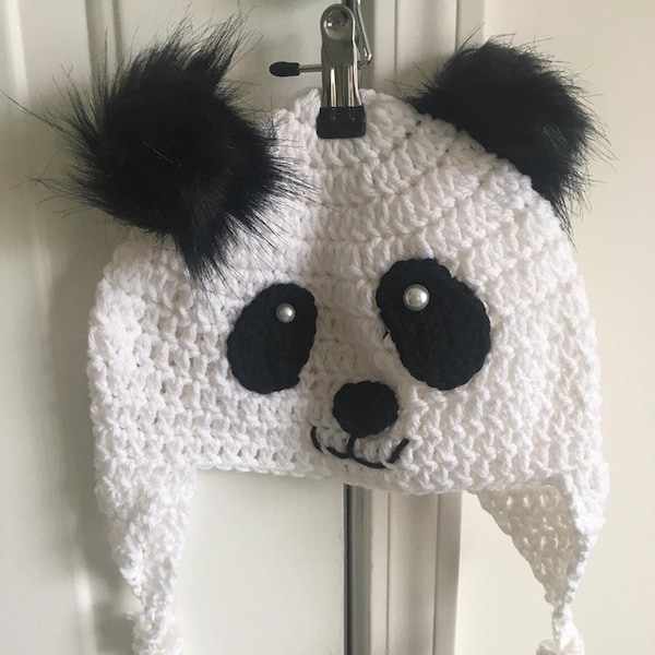 Crochet Panda Hat - Etsy