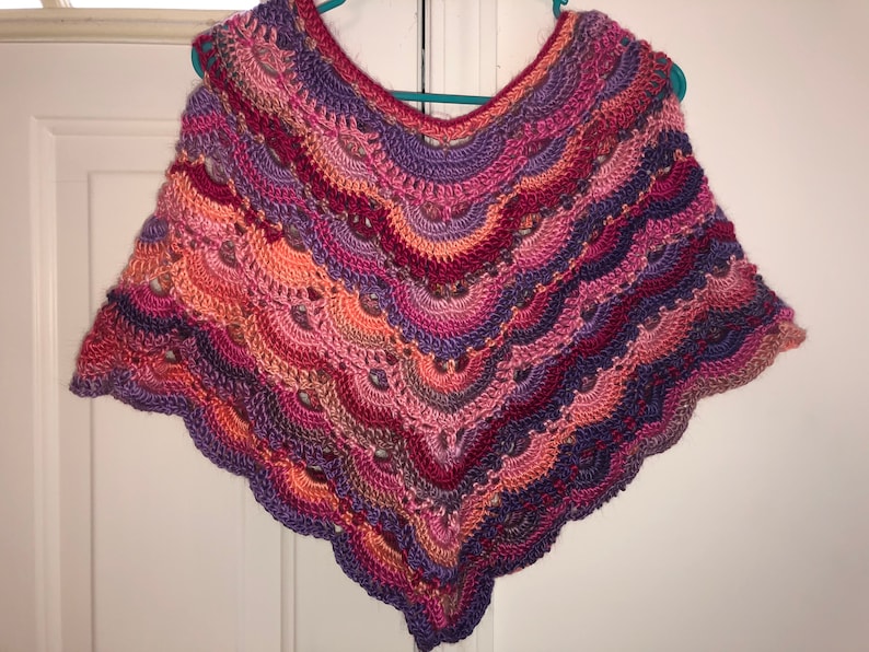 Beautiful Child's Crocheted Virus Poncho Handmade Girl's Poncho Light ...