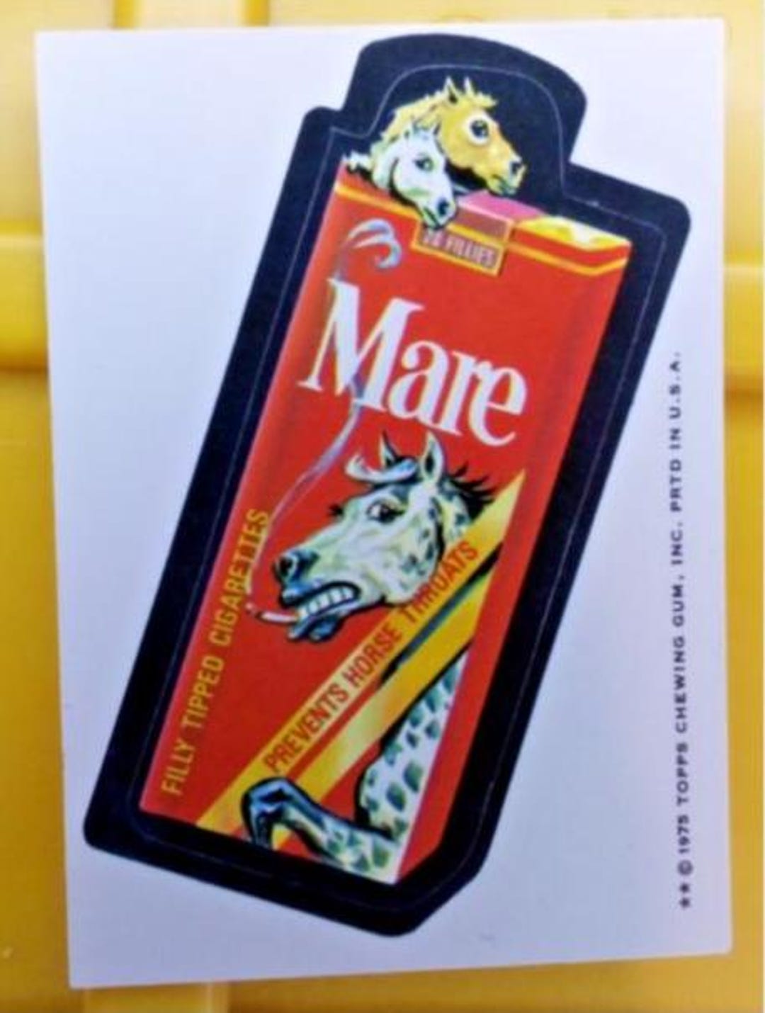 Vtg 1975 Topps MARE Cigarettes Trading Card - Wacky Packages 15th ...