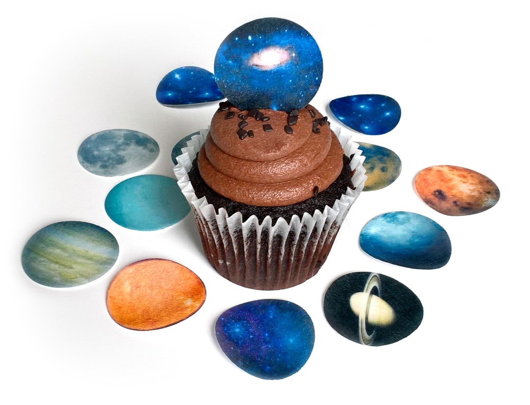 30 Solar System Planets Universe Galaxy Stars Edible Image Cupcake ...