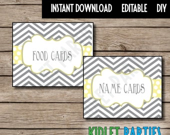 Fold Over Food Cards - Etsy