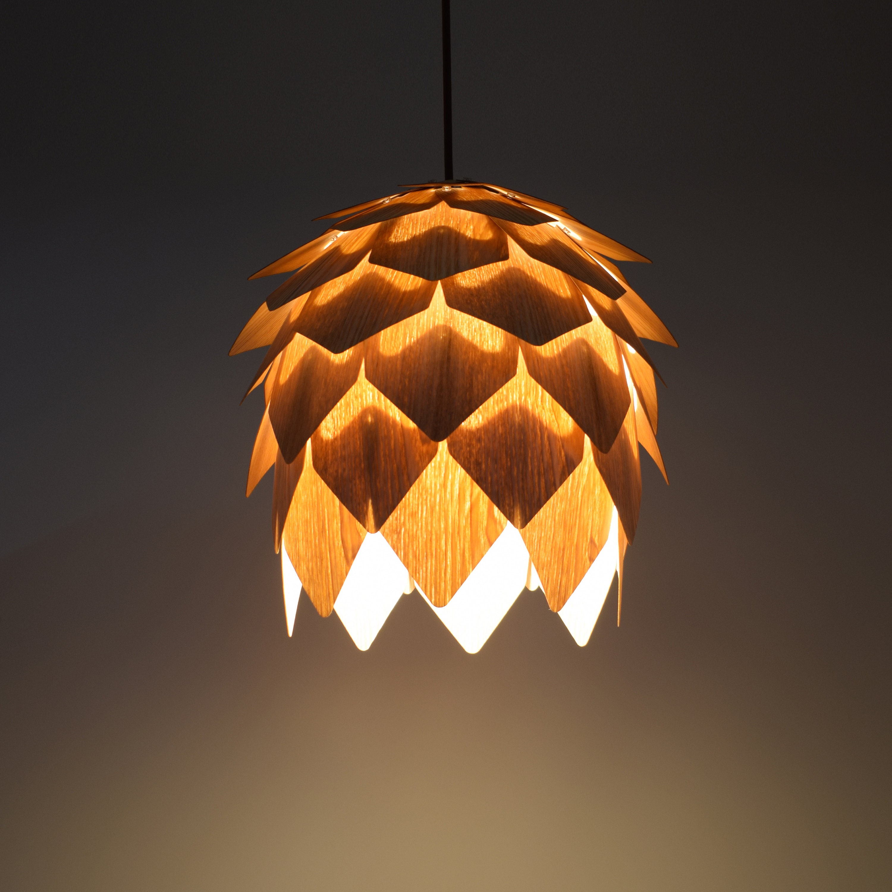 Set of Two Mini Pine Cone Pendant Light-Hanging | Etsy