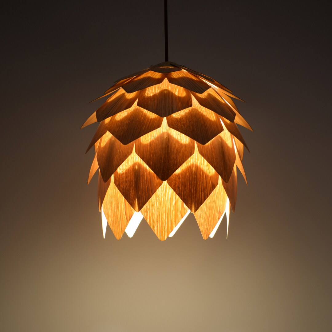 Set of Two Mini Pine Cone Pendant Light-artichoke Light-acorn Light ...