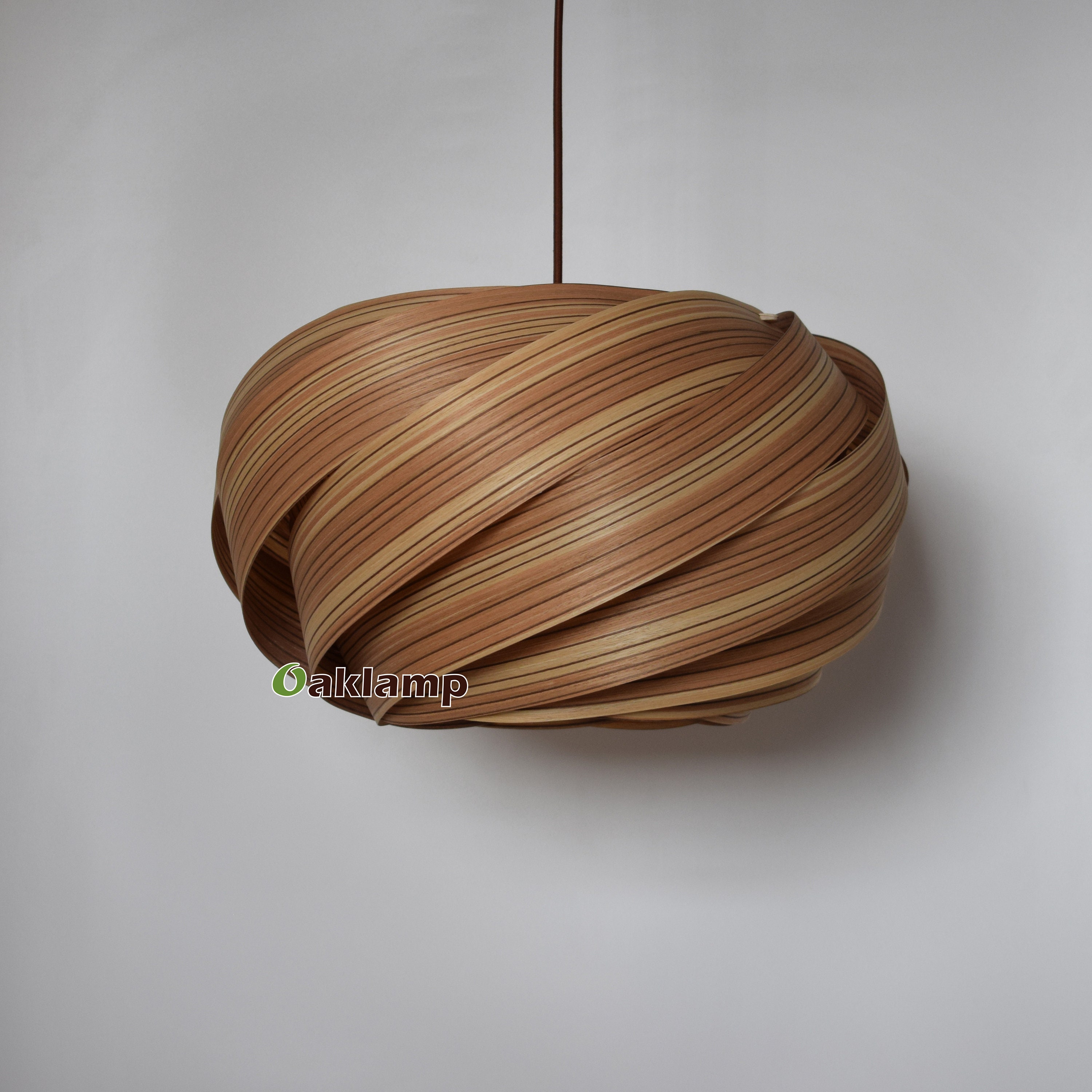 NEST Pendant Lamp-engineered Zebrano Veneer-pendant Light-wood Pendant ...