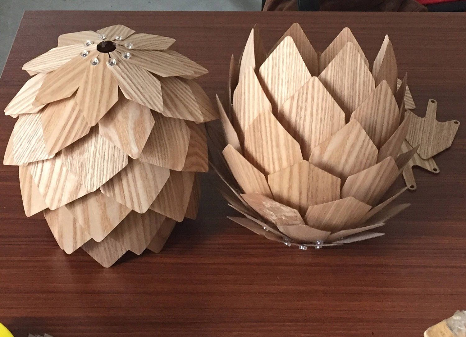 Set of Two Mini Pine Cone Pendant Light-Hanging | Etsy