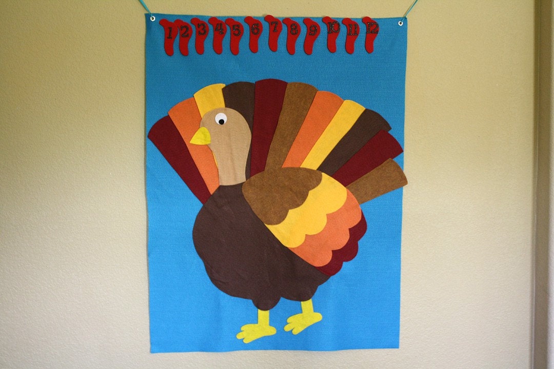 Thanksgiving Game Pin the Waddle on the Turkey Reusable Felt Game - Etsy