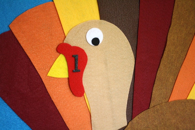 Thanksgiving Game Pin the Waddle on the Turkey Reusable Felt Game - Etsy