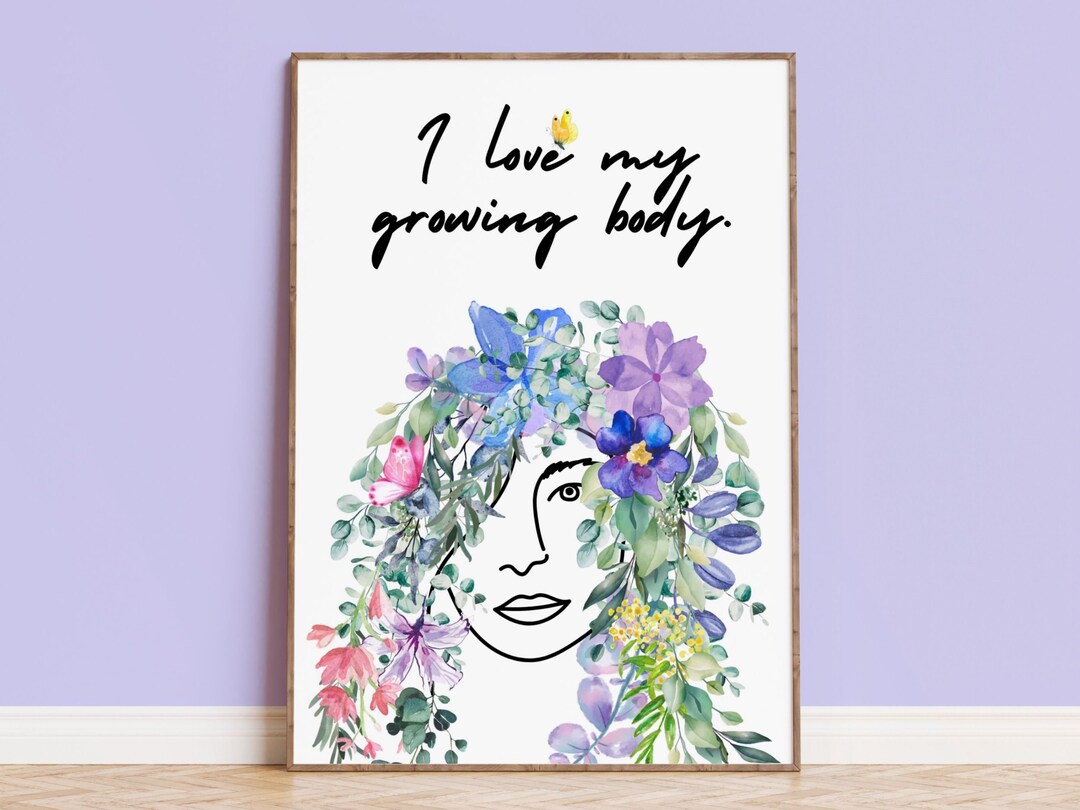 Self Love Wall Art, Body Positivity Poster, Girls Room Decor, Teen ...