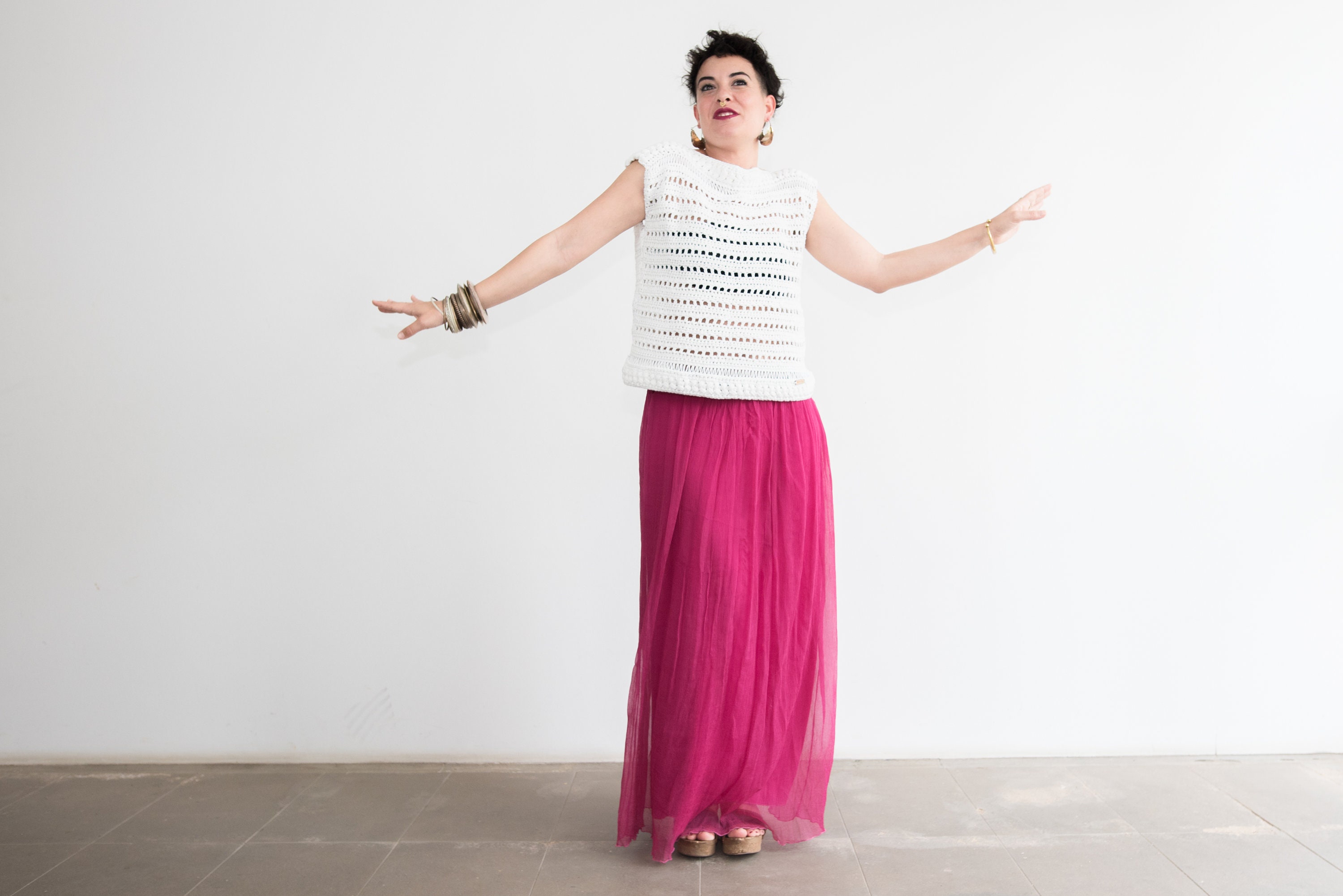 Crochet Boho Loose Knit Top Tank, Women Summer Clothes in Boho Chic ...