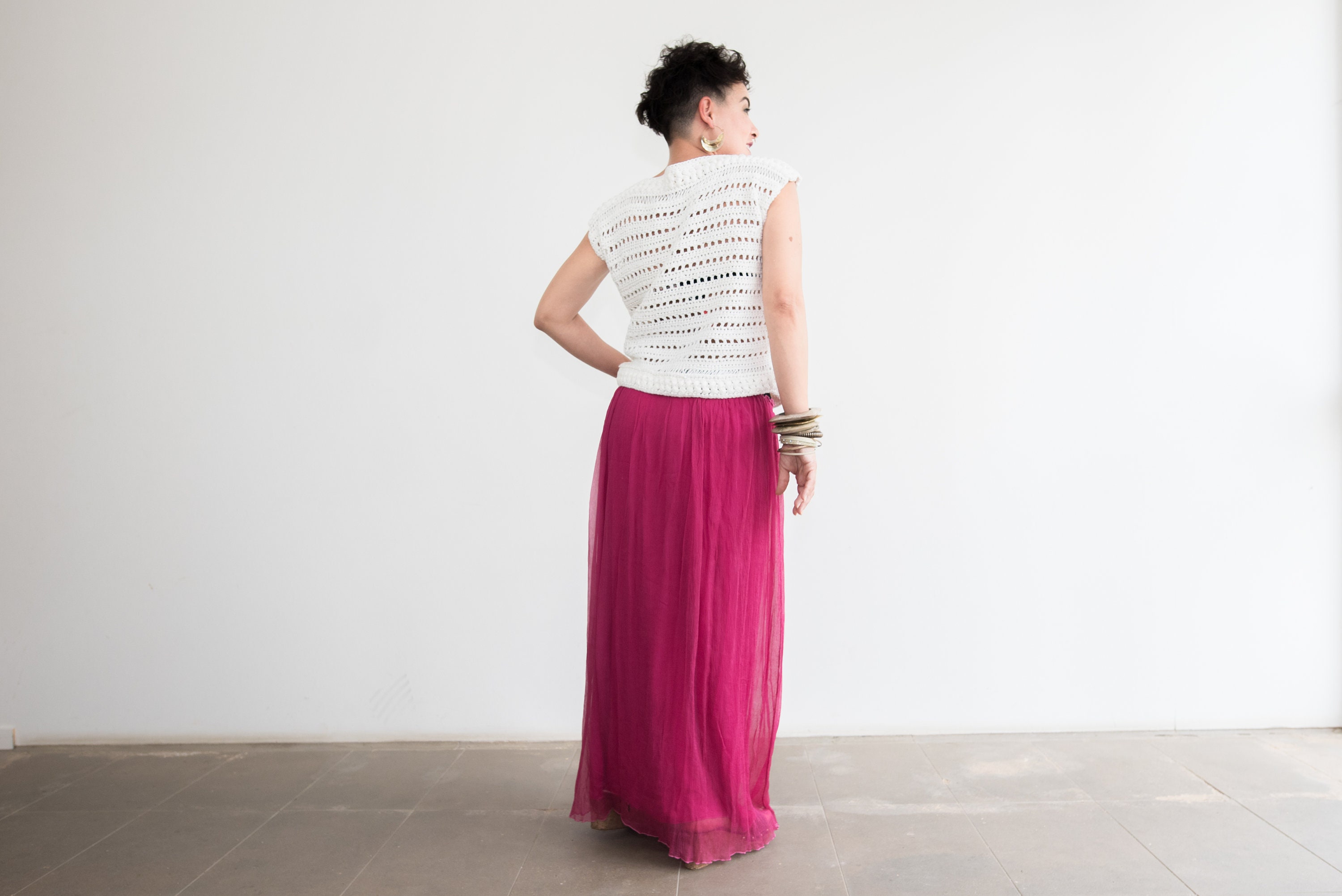 Crochet Boho Loose Knit Top Tank, Women Summer Clothes in Boho Chic ...