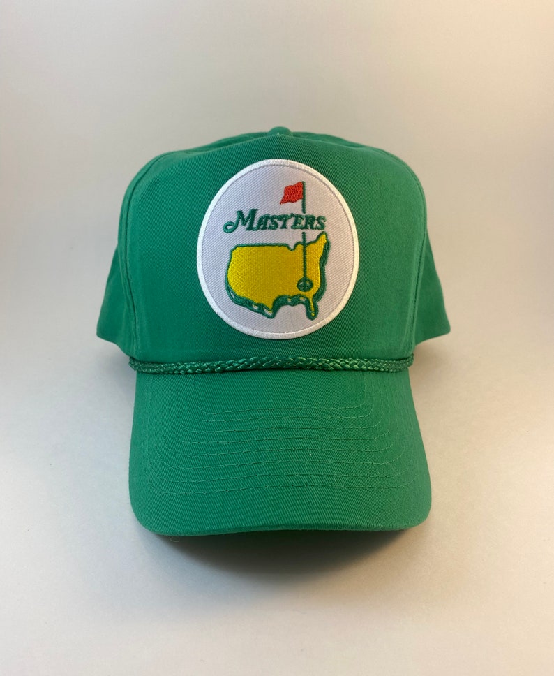 PGA Tour Masters Golf Tournament Retro Hat Green Trucker Rope - Etsy