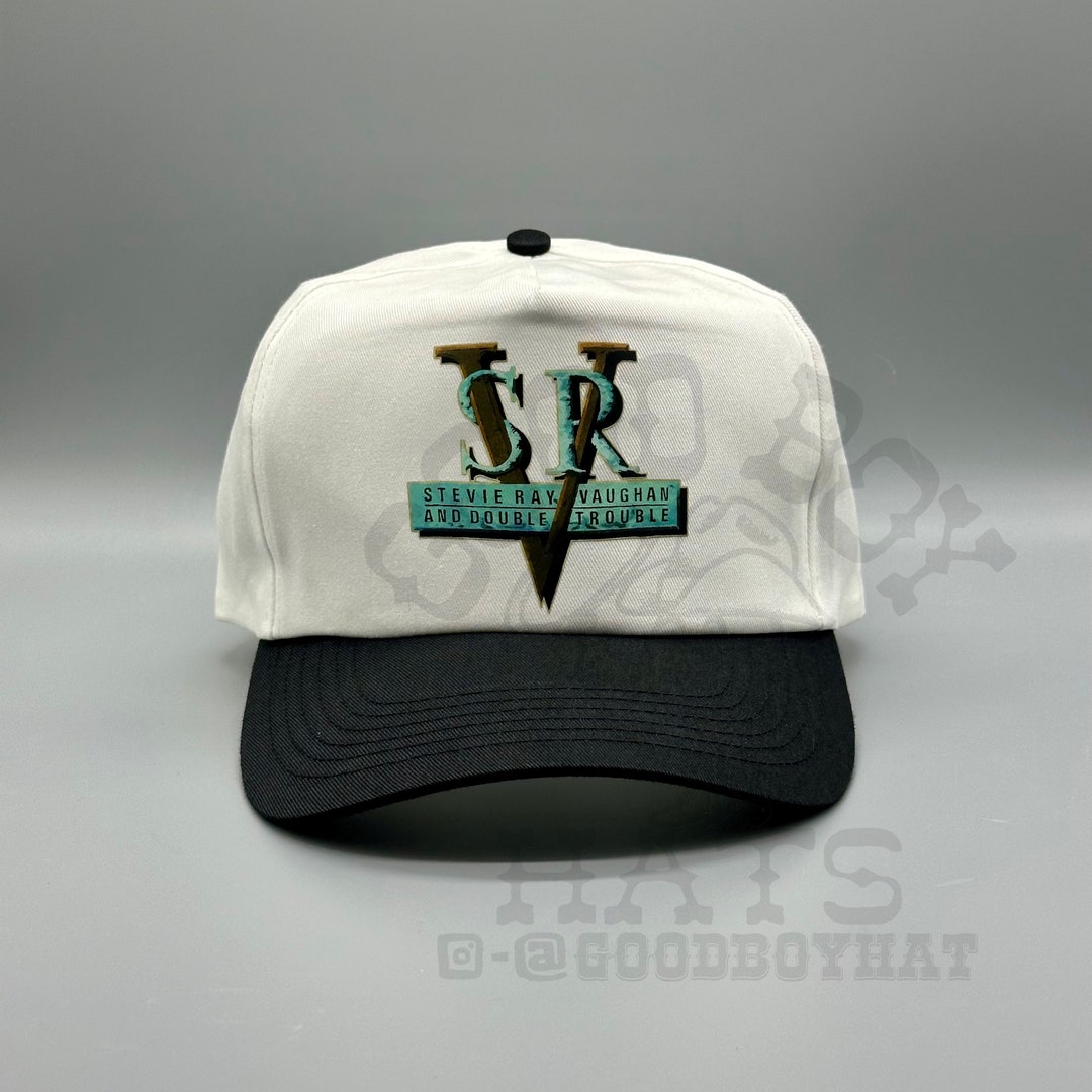 Stevie Ray Vaughan & Double Trouble Hat Vintage Retro White/black ...