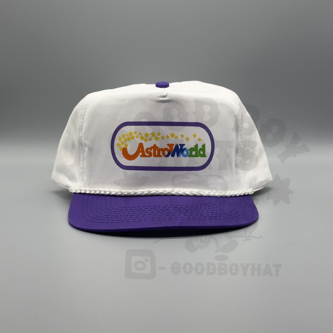 Astroworld Theme Park Hat Purple/white Trucker Rope Hat Snapback Cap ...