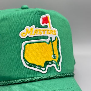 PGA Tour Masters Golf Tournament Retro Hat Green Trucker Rope Hat ...