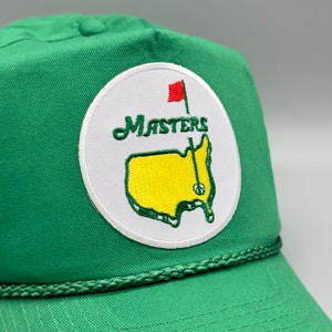 PGA Tour Masters Golf Tournament Retro Hat Green Trucker Rope Hat ...