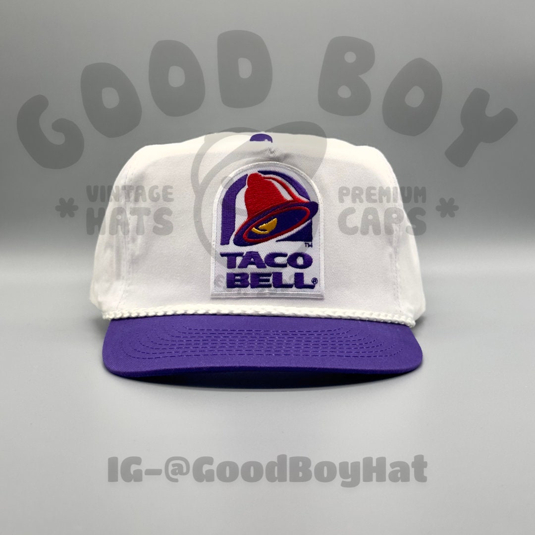 Taco Bell Hat Vintage Retro 2-tone White / Purple Trucker Rope - Etsy