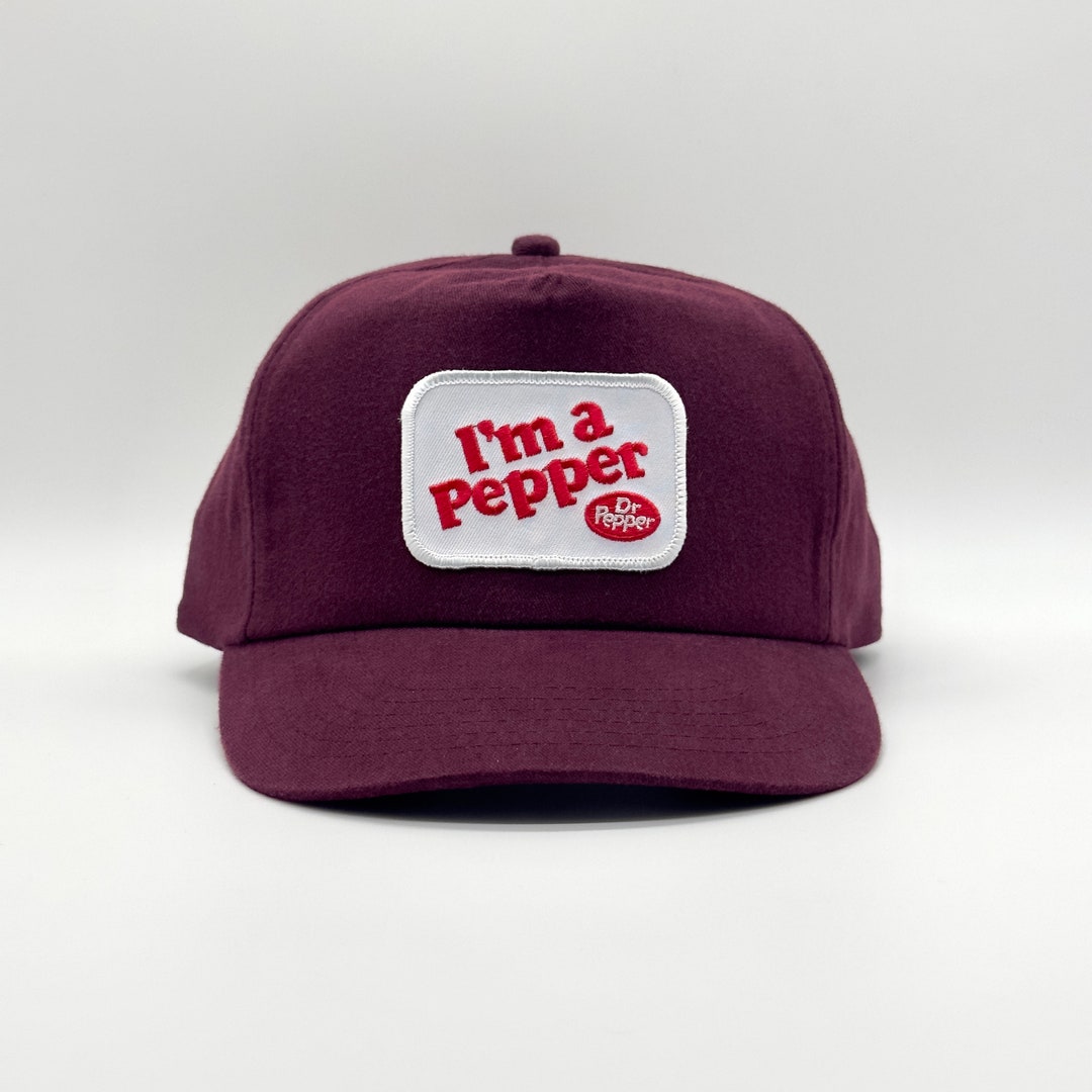 Dr Pepper Hat Vintage Trucker Cap Retro Maroon Snapback Classic 80s 90s ...