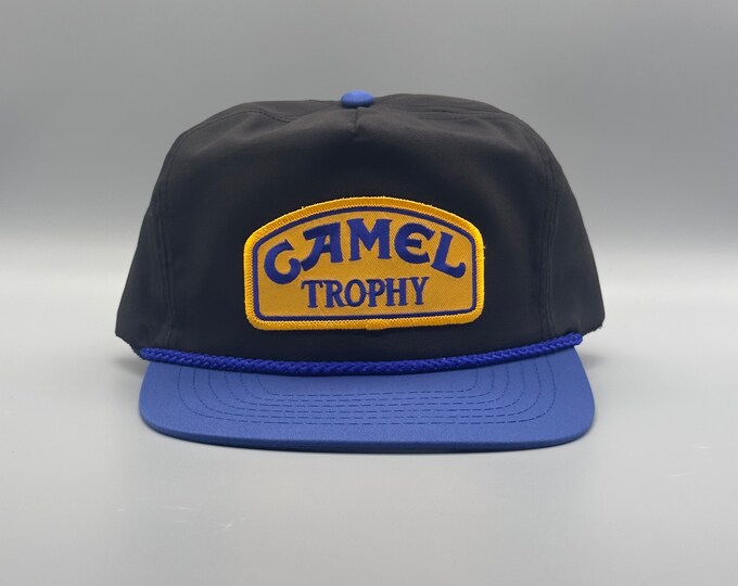 Camel Trophy Cigarettes Hat Vintage Retro Black / Royal Blue Trucker ...