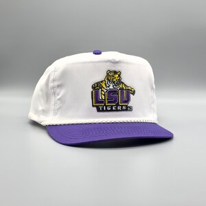 LSU Tigers Hat Vintage Retro Purple/white Trucker Rope Hat Snapback Cap ...