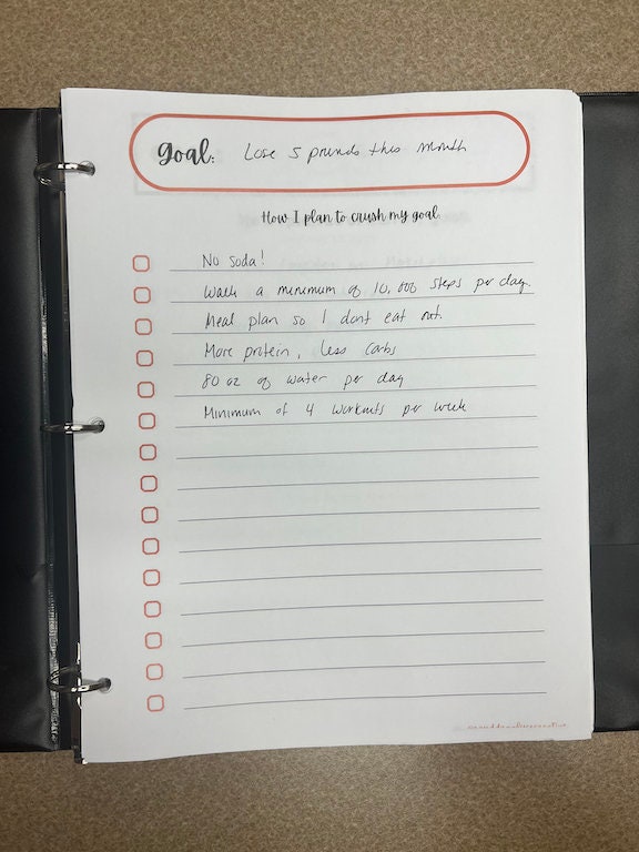 Goal Tracker Printable Worksheet Digital Download - Etsy