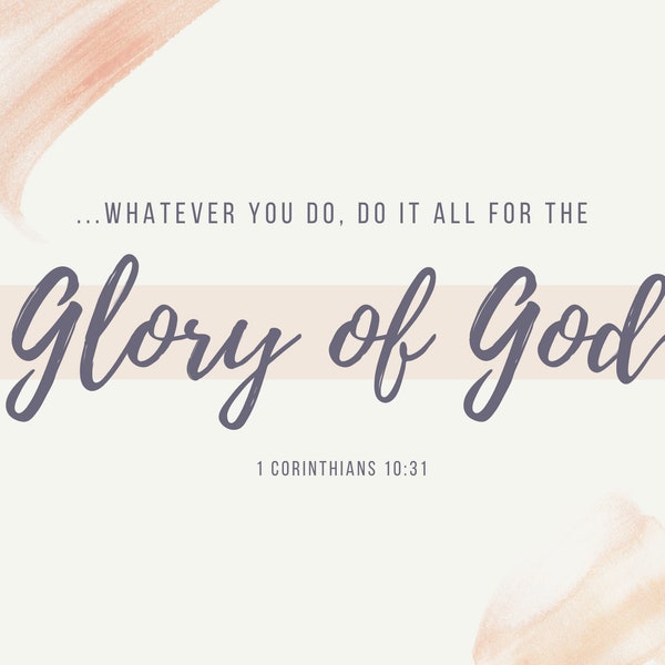 1 Corinthians 10 31 - Etsy
