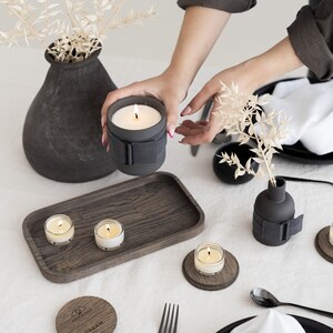 OAK TRAY Rectangular | Natural Wooden Tray for Candles, Home Scents ...