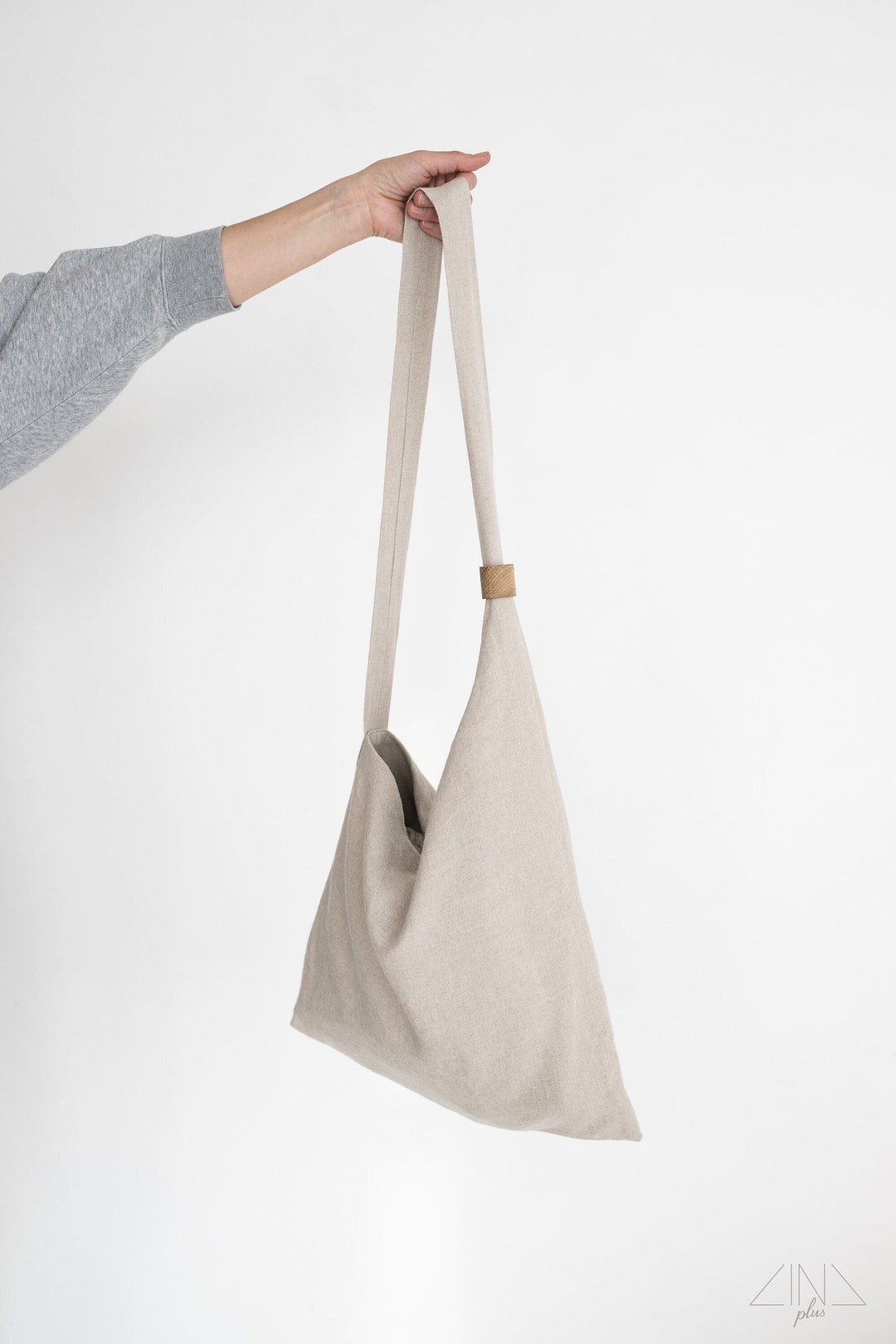 Minimalist Linen Bag TRIANGLE. Durable, Double Layer, Heavy-weight ...