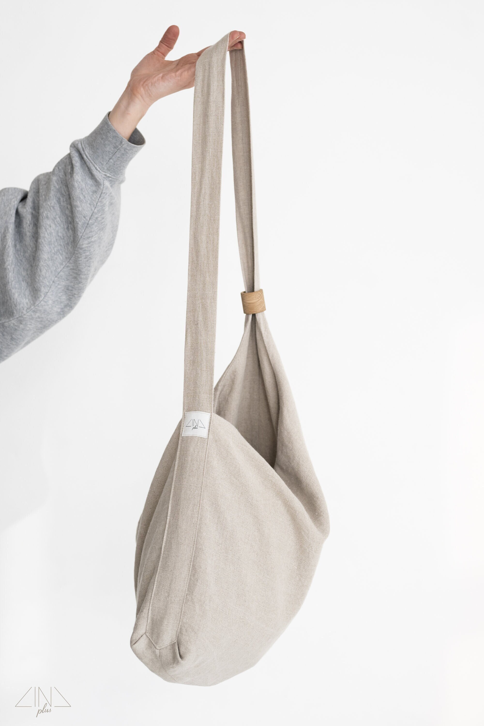 Minimalist Linen Bag TRIANGLE. Durable, Double Layer, Heavy-weight ...