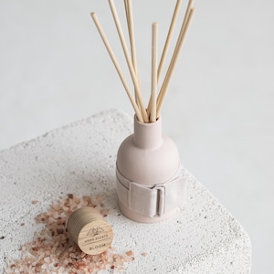 PINK REED DIFFUSER: Bloom, Divine, Echo, Serenity. Ceramic Vase With ...