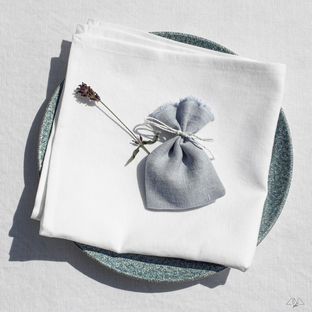 Set of 30 Linen Wedding Favor Bags - Small Gift Bag With Ties - Scent ...