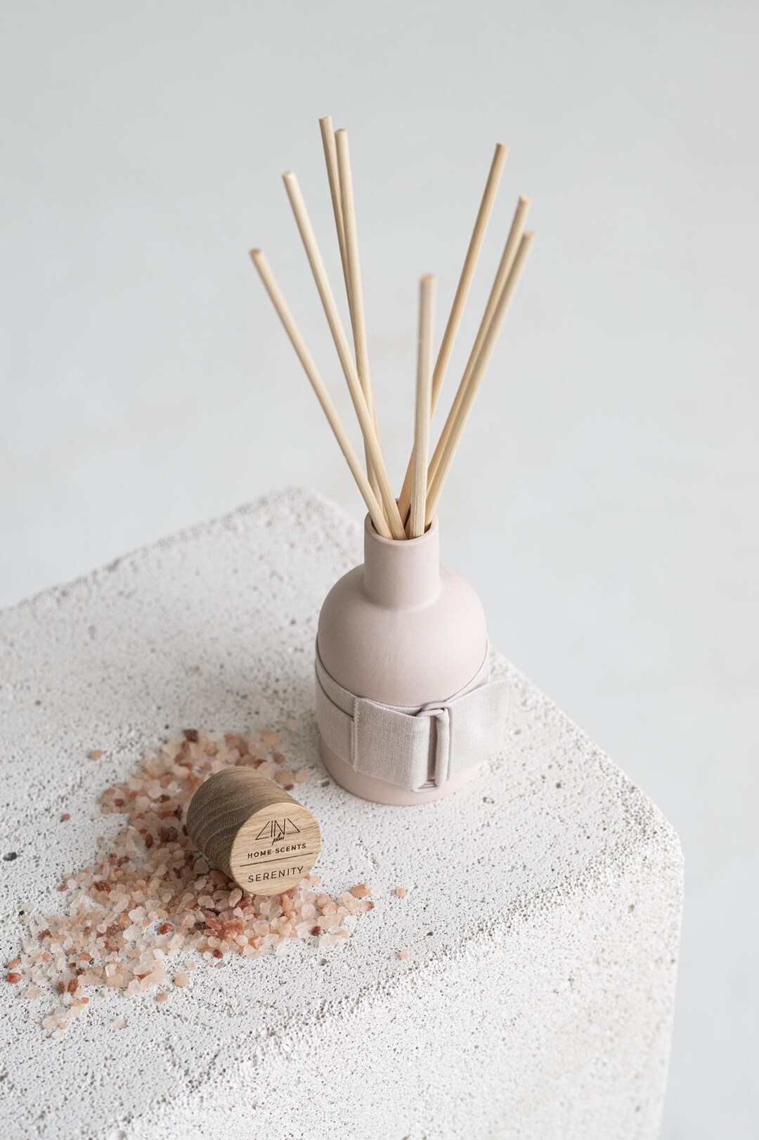 PINK REED DIFFUSER: Bloom, Divine, Echo, Serenity. Ceramic Vase With ...