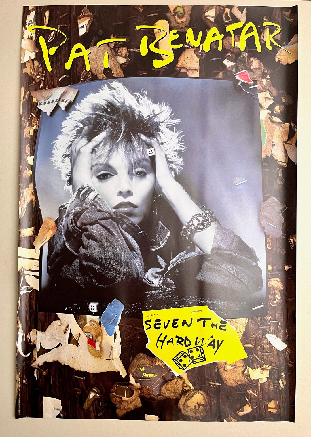 Pat BENATAR * Promo Poster * Seven the Hard Way * Vintage * Original ...