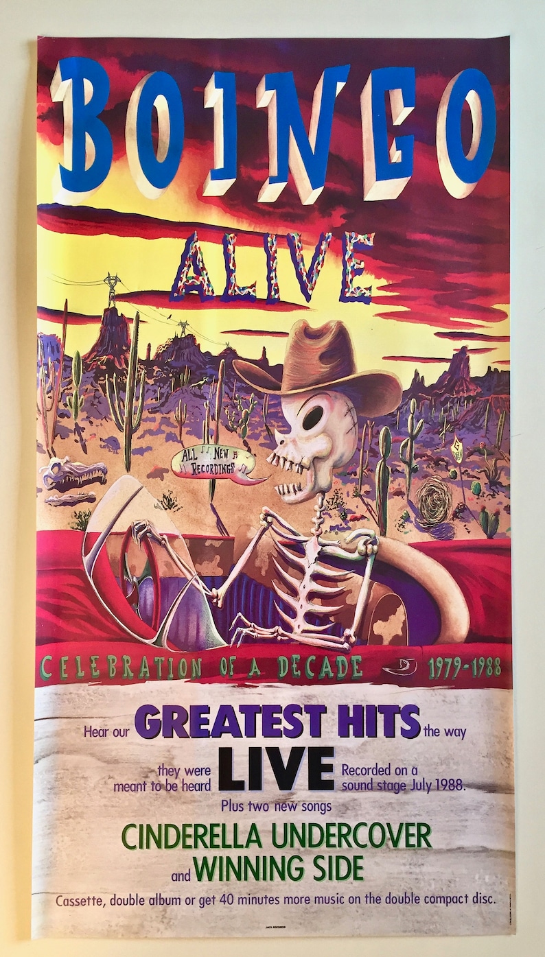OINGO BOINGO Promo Poster Alive Greatest Hits 1988 - Etsy