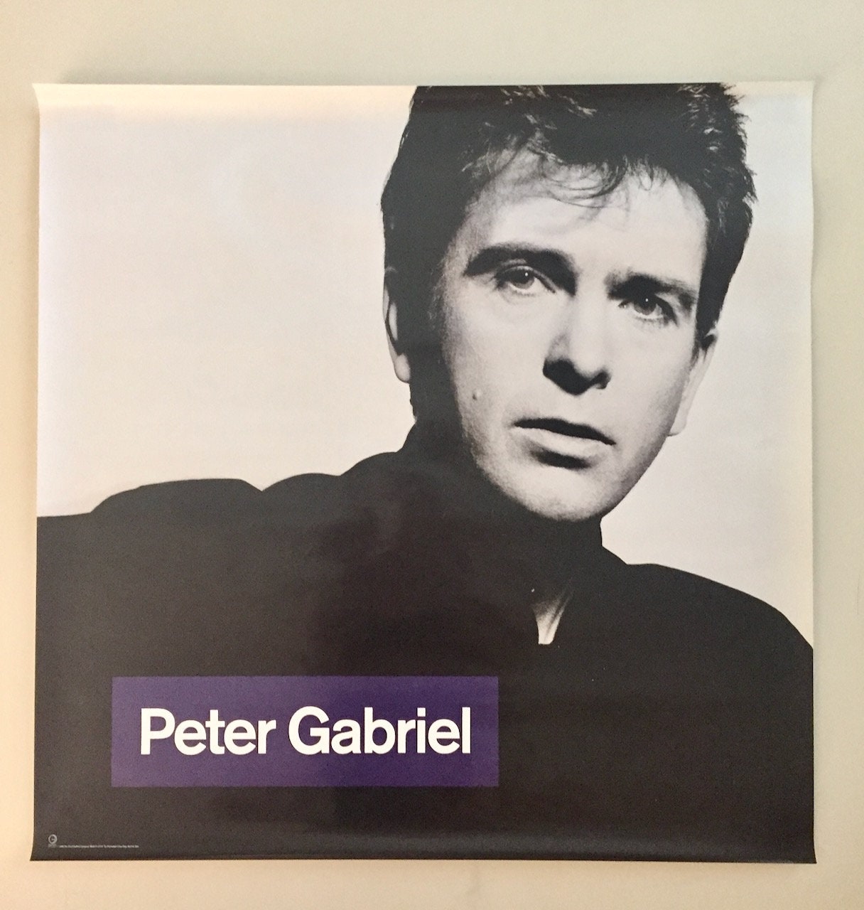 Peter GABRIEL Promo Poster so Vintage Original 30x30 1986 Red Rain ...