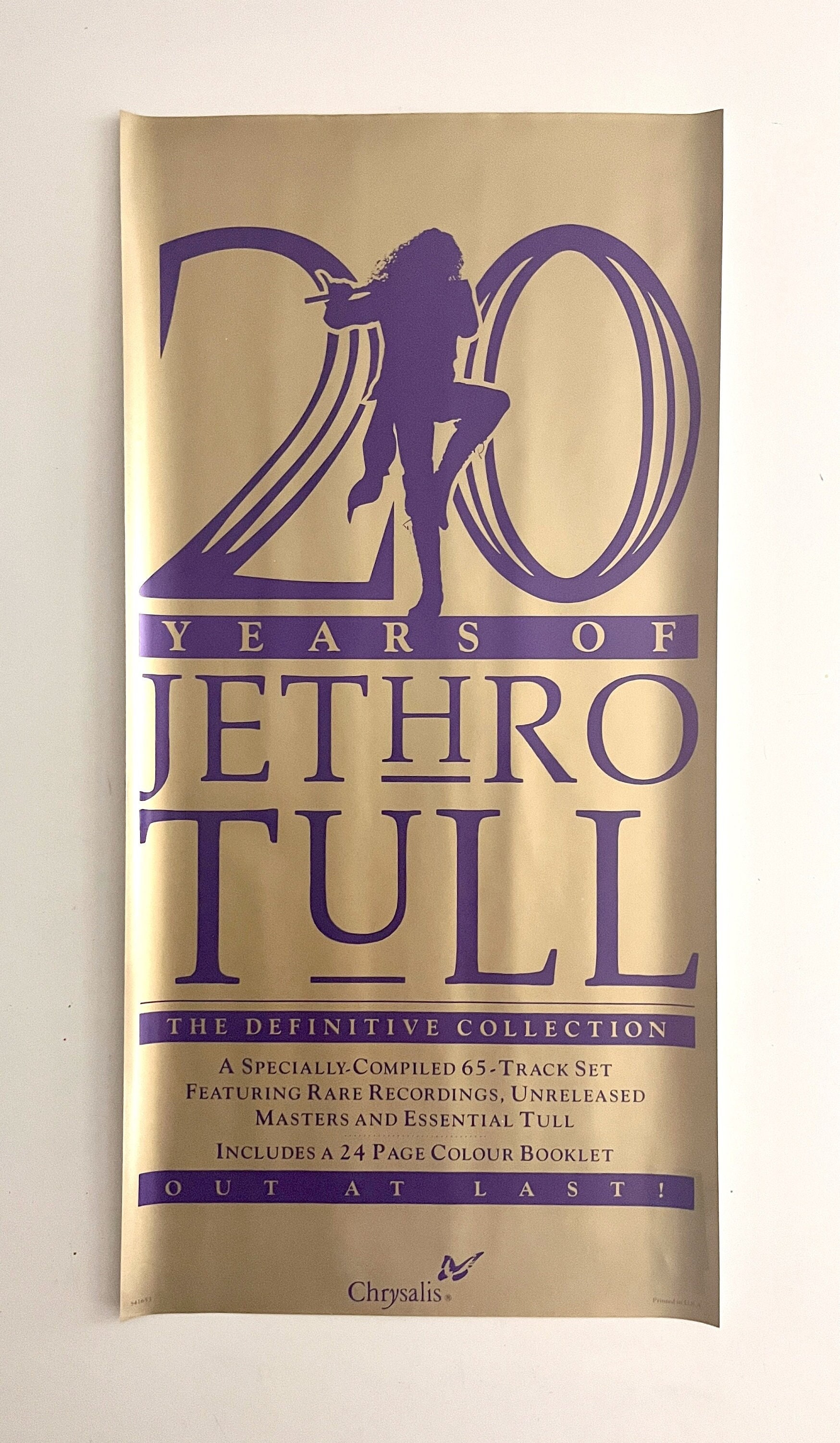 JETHRO TULL Promo Poster 20 Years of Jethro Tull Vintage - Etsy