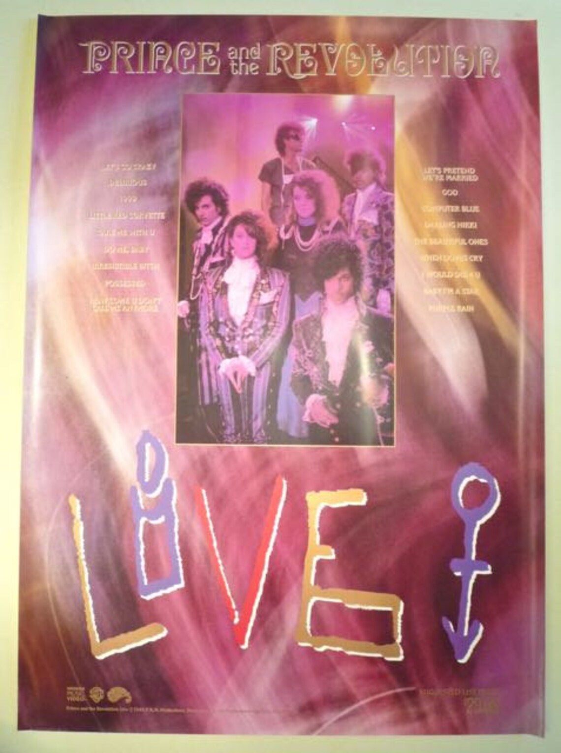 PRINCE Promo Poster 1985 27x37 Vintage Original | Etsy