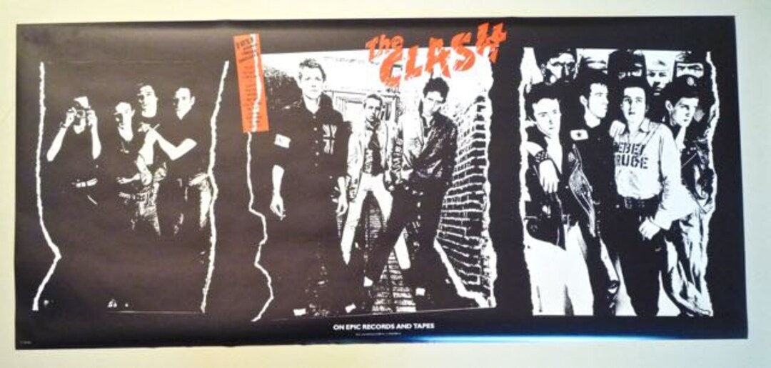 The CLASH * Promo Poster * Amer Rel of 1st Album * 40x18 * 1979 ...