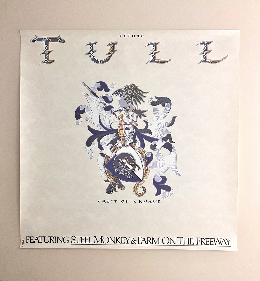 JETHRO TULL * Promo Poster * Crest of a Knave * Vintage * Original ...