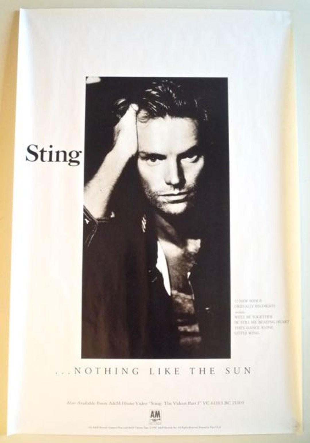 STING * Promo Poster * Nothing Like the Sun * 24x36 * 1987 * Police ...