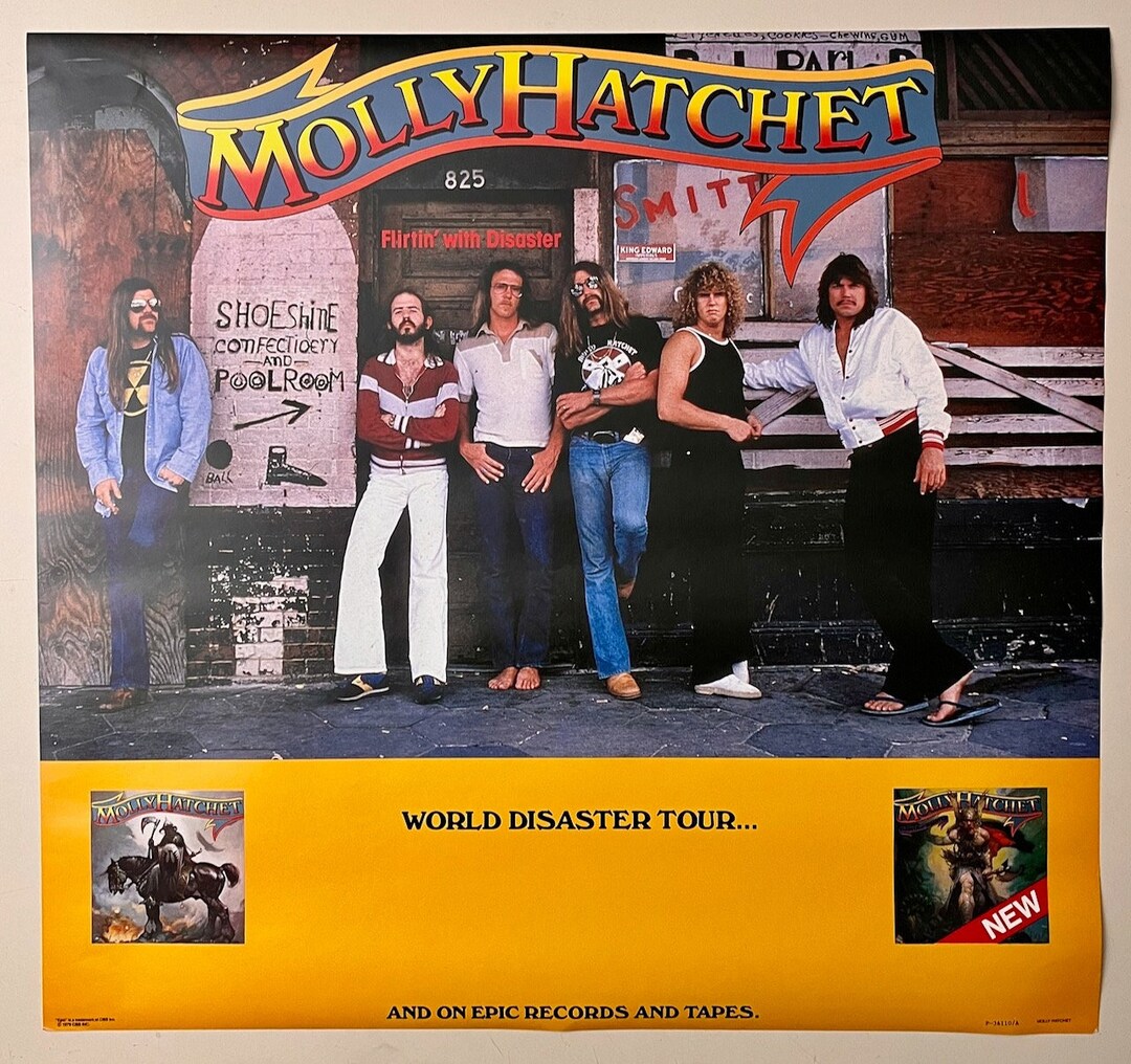 MOLLY HATCHET * Promo Poster * World Disaster Tour * Vintage * Original ...