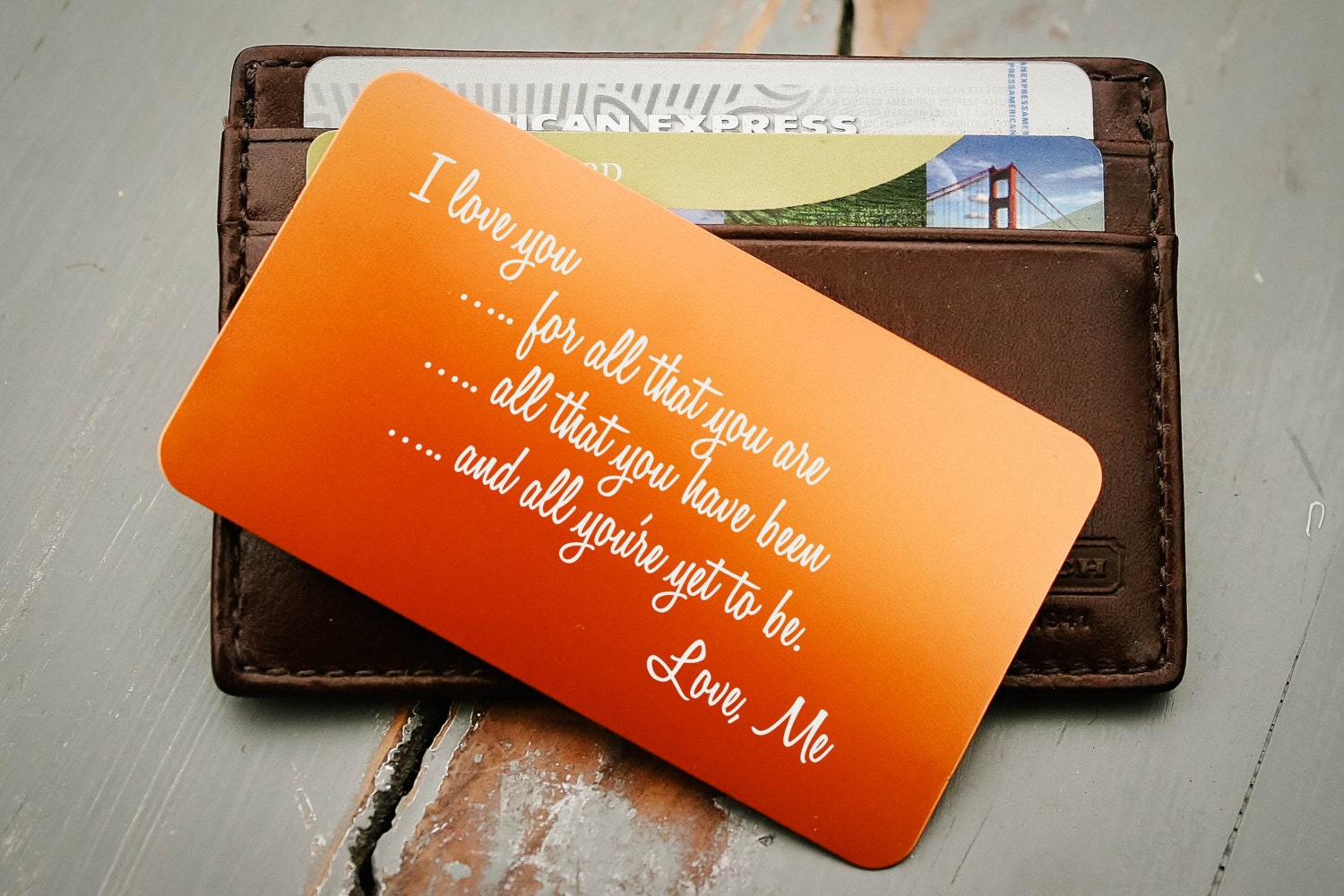 Engraved Wallet Insert Personalized Wallet Card: | Etsy